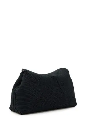 TOTEME T-lock Woven Clutch - Black