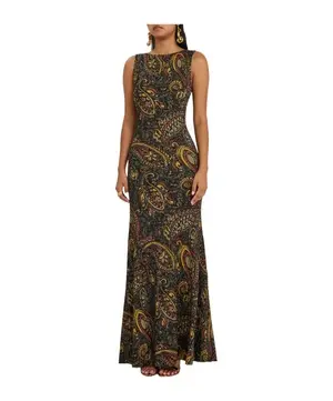 Etro Paisley-jacquard Fine-knit Maxi Dress