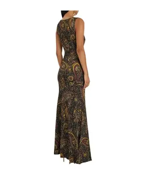 Etro Paisley-jacquard Fine-knit Maxi Dress
