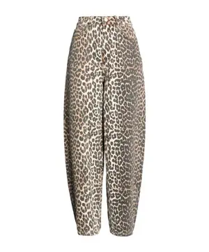 GANNI Leopard Print Five-pocket Jeans