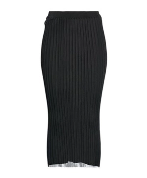 Sportmax Solid-color Knitted Midi Skirt - Black