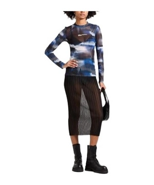 Sportmax Solid-color Knitted Midi Skirt