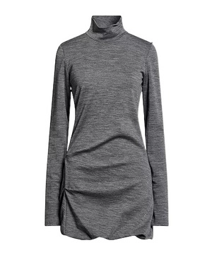 Sportmax Jersey Turtleneck Long Sleeve Dress - Gray