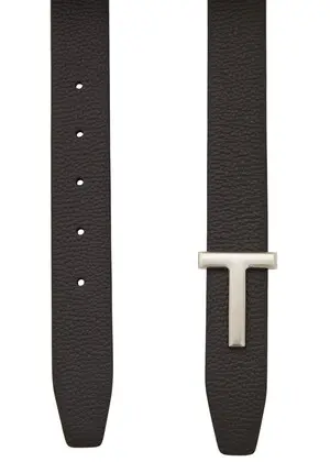 TOM FORD Reversible Grained Leather Belt