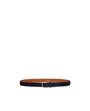 Santoni Rectangular Buckle Leather Belt