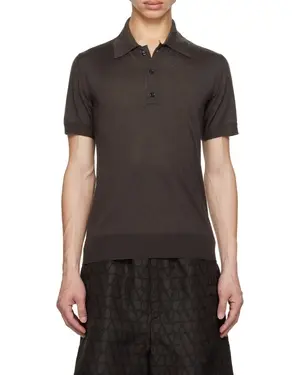 Valentino Garavani Button Detailed Short-sleeved Polo Shirt