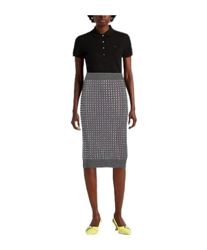 Sportmax Fitted Knit Midi Skirt With Crystals