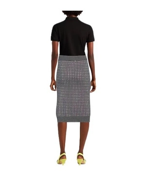Sportmax Fitted Knit Midi Skirt With Crystals
