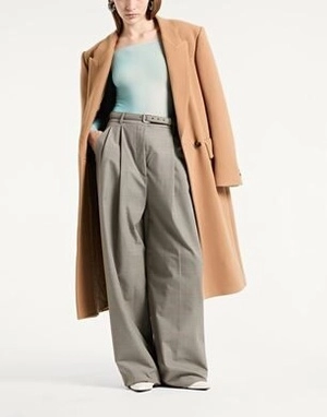 Sportmax Minimalist Loose-fit Plaid Dress Pants