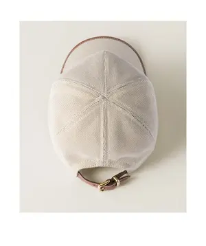 Miu Miu Canvas And Leather Baseball Cap