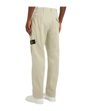Stone Island Logo Stretch-cotton Trousers