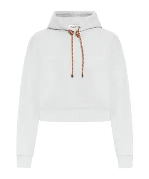 Miu Miu Cropped Logo Hoodie