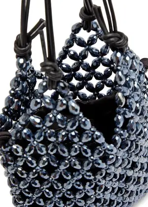 Staud Karla Crystal-beaded Top Handle Bag