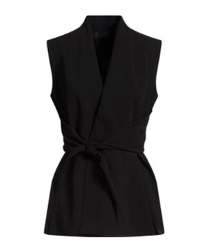 Rick Owens Solid Color Wool Suit Vest - Black