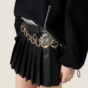 Miu Miu Oversized Cotton Fleece Sweatshirt With Embroidered Logo - Black