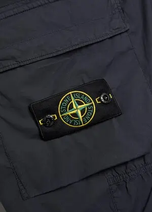 Stone Island Logo Stretch-cotton Cargo Trousers