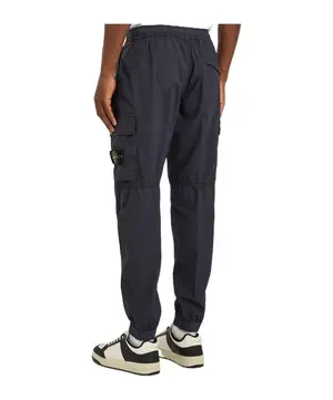 Stone Island Logo Stretch-cotton Cargo Trousers