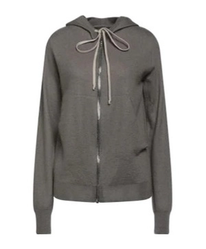 Rick Owens Solid Color Hooded Cardigan - Black