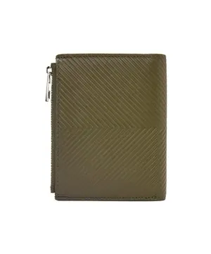Loewe Slim Compact Walllet In Textured Classic Calfskin
