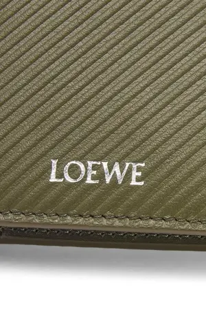 Loewe Slim Compact Walllet In Textured Classic Calfskin