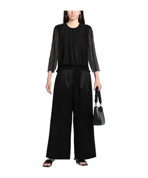 GANNI Solid-color Chiffon Top