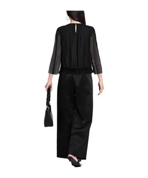 GANNI Solid-color Chiffon Top
