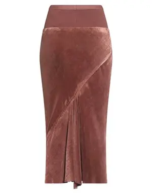 Rick Owens Stylish Solid Color Velvet Flared Skirt