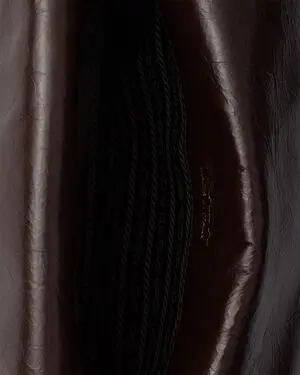 Prada Leather Shoulder Bag - Dark Brown