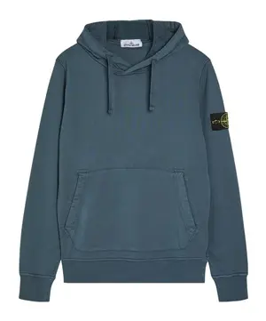 Stone Island Hooded Cotton Sweatshirt - Blue
