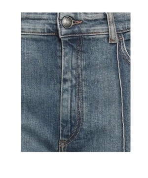Sportmax High Waist Straight Leg Washed Denim Jeans