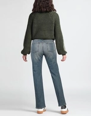 Sportmax High Waist Straight Leg Washed Denim Jeans