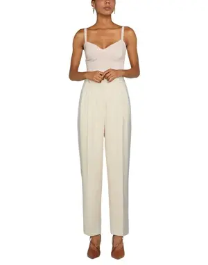 Tory Burch Solid Color Straight Leg Pants