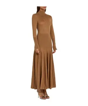 Rabanne Merino And Silk-blend Midi Dress