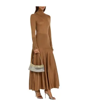 Rabanne Merino And Silk-blend Midi Dress