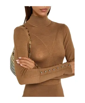 Rabanne Merino And Silk-blend Midi Dress