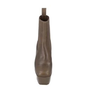 Rick Owens Solid-color Leather Ankle Boots
