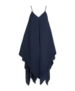 J.W.ANDERSON Pleated Asymmetric Chiffon Midi Dress - Black
