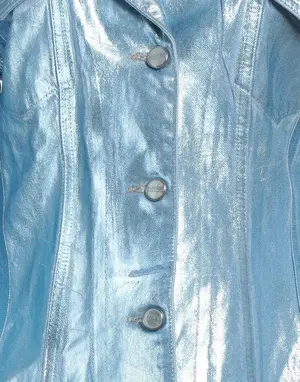GANNI Medium Wash Coated Denim Jacket