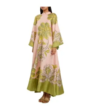 La DoubleJ Magnifico Printed Silk Maxi Dress