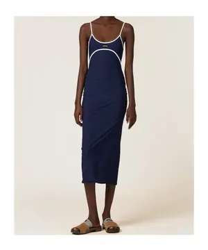 Miu Miu Spaghetti Strap Midi Dress
