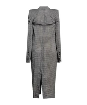 Rick Owens Two-tone Checked Coat