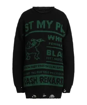 MAISON MARGIELA Mid-weight Wool Knit Sweater - Black