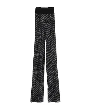 Rick Owens Two-tone Striped Knit Casual Pants