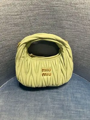 Miu Miu Wander Matelassé Nappa Leather Hobo Mini-bag