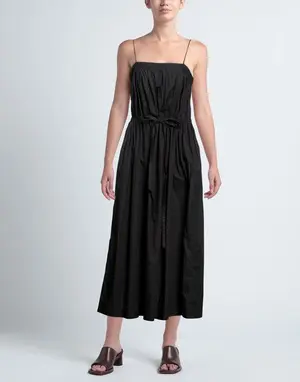 GANNI Fashion Solid Color V-neck Long Sleeve Dress