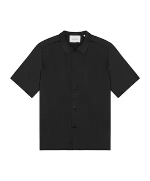 LES DEUX Hector Plissé Ss Shirt - Black