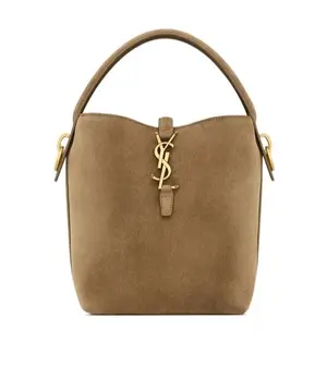 Saint Laurent Le 37 Small In Suede - Brown