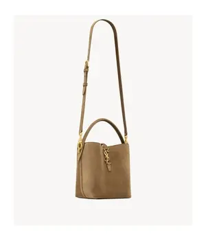 Saint Laurent Le 37 Small In Suede - Brown