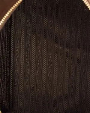 Prada Large Suede Shoulder Bag - Cocoa Brown