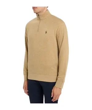 Polo Ralph Lauren Half-zip Logo-embroidered Jersey Sweatshirt